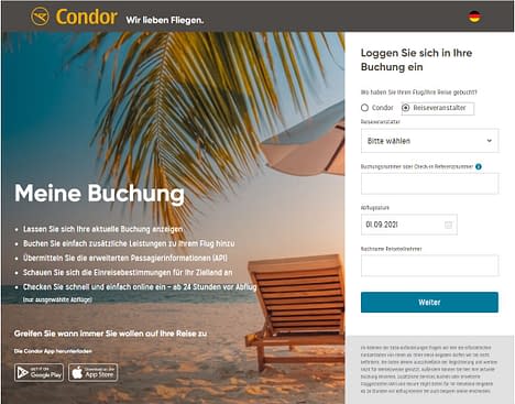 Condor Online Check In - Jetzt online Checkin durchführen - so gehts